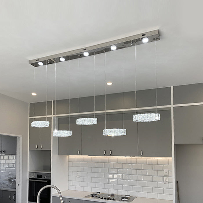 Modern Pendant light Color change Chrome 702-5 – Eden Lighting