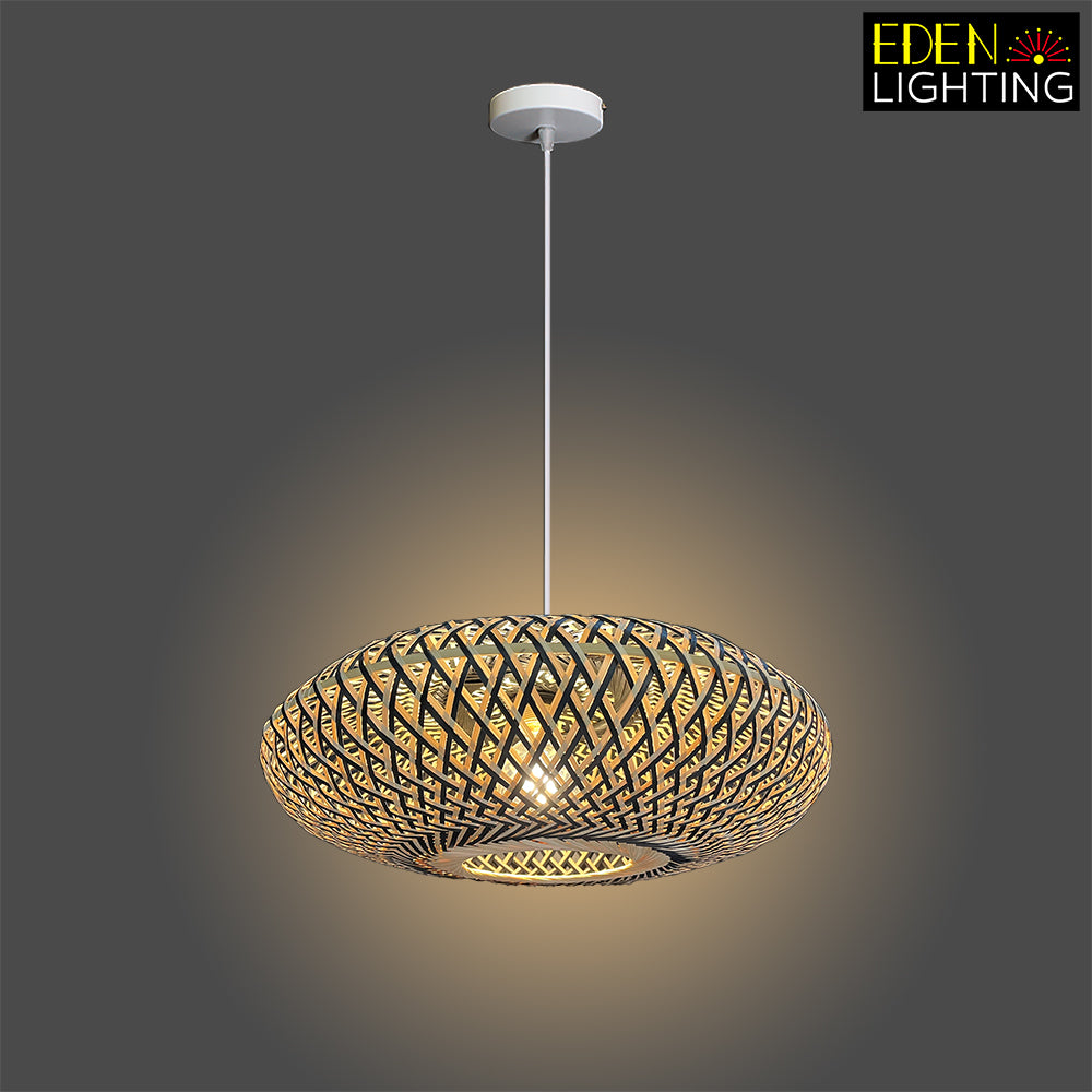 Natural/Black Bamboo Pendant light shade 9037 – Eden Lighting