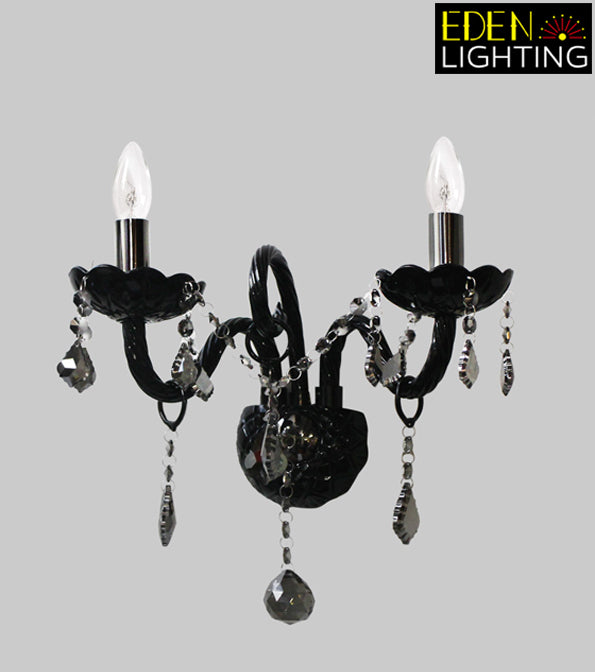 9196-2W black wall light Marquis – Eden Lighting