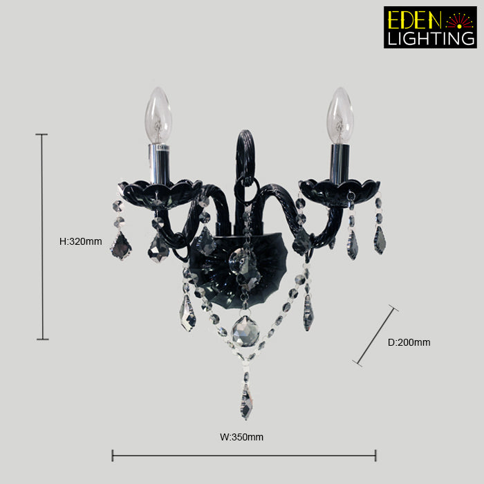 9196-2W black wall light Marquis – Eden Lighting