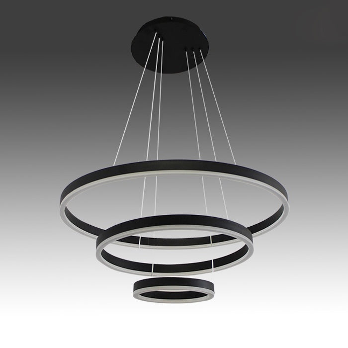 Pendant light LED Color change Black P154 3rings 600mm – Eden Lighting