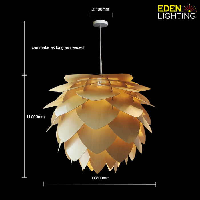 Wood P2-800 Pinecone pendant light – Eden Lighting