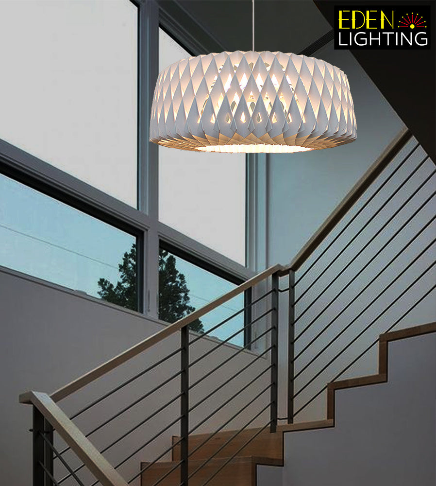 Wood02-800 WH Wanda pendant light – Eden Lighting