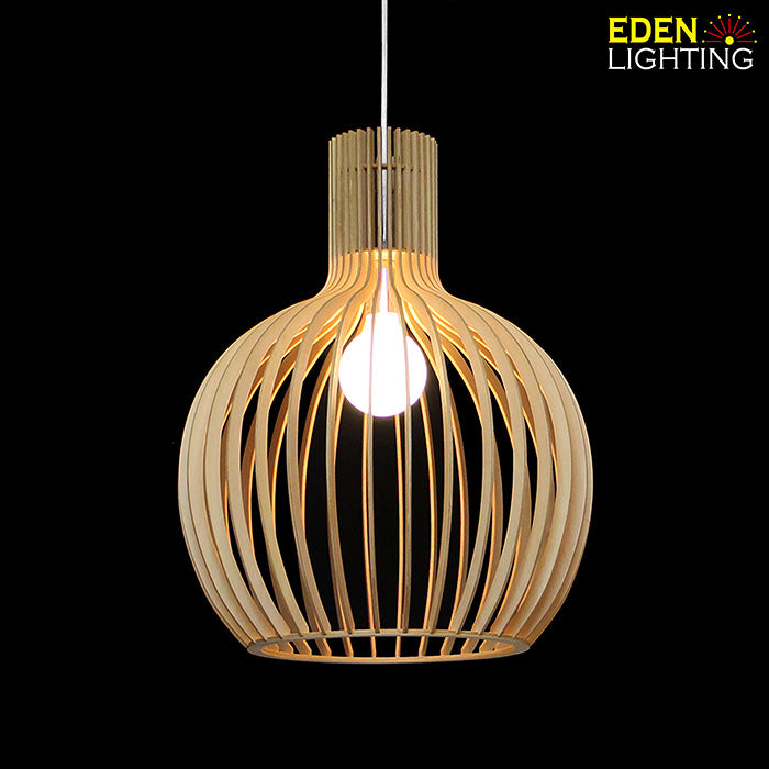 Natural Wooden Pendant light 8791-450mm – Eden Lighting