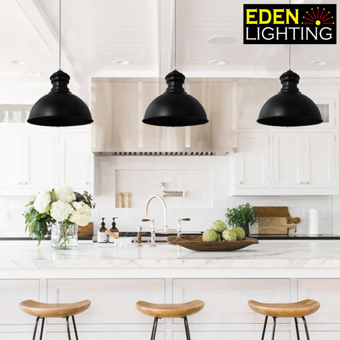 077 Black Caleb pendant light – Eden Lighting