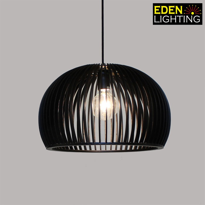 Pendant light Wooden Black Wood05-450mm – Eden Lighting