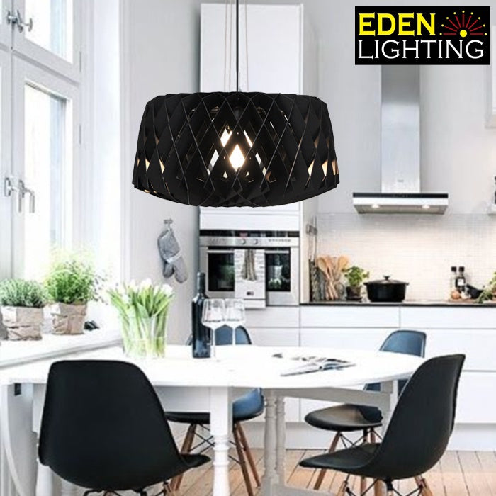 Wooden Pendant light Black Wood02-600mm – Eden Lighting
