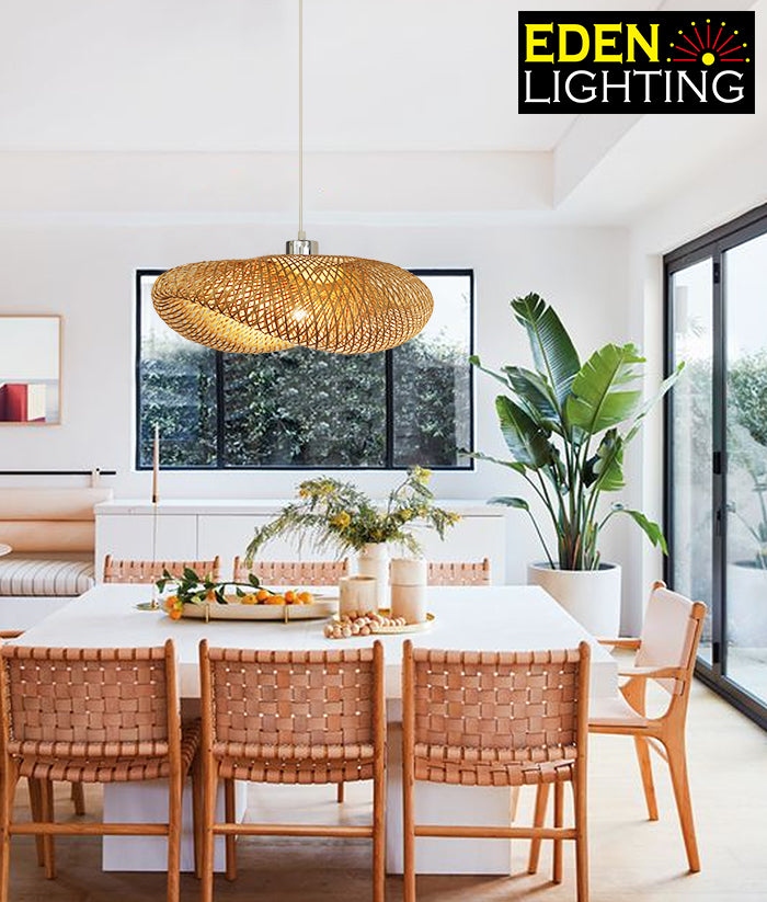 Natural Wooden Pendant light shade 8050-500mm – Eden Lighting