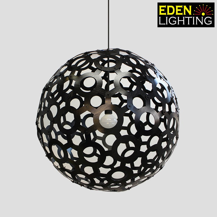 Wooden Pendant light Black 8025-700mm -1L – Eden Lighting