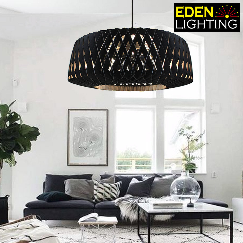 Wood02-800 BK Wanda pendant light – Eden Lighting